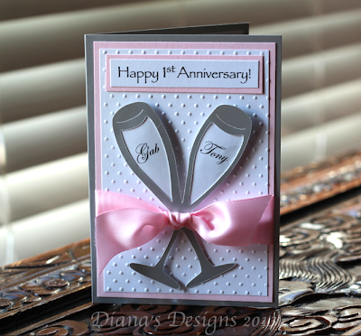 Diana's Designs: Personalized Anniversary Card Using Cricut Wedding ...