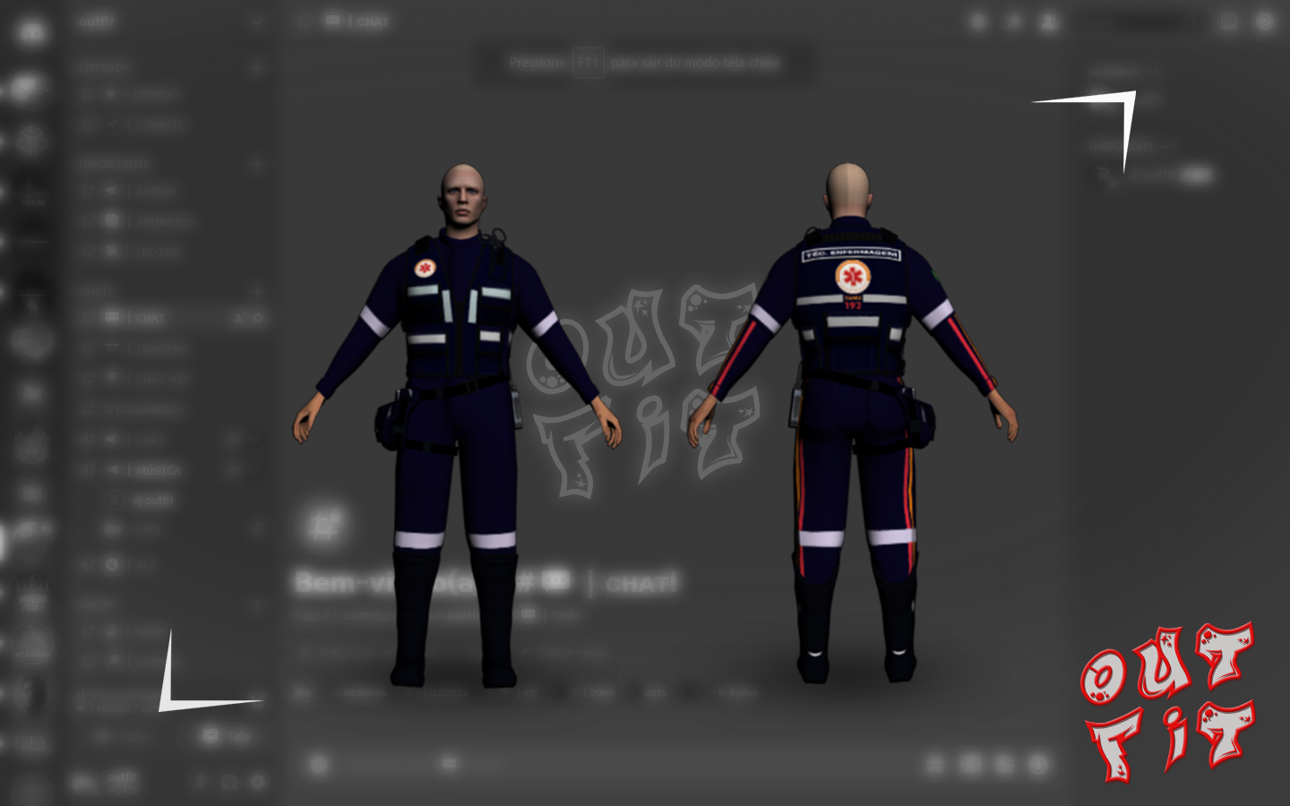 Skin masculina da SAMU - MTA Brasil