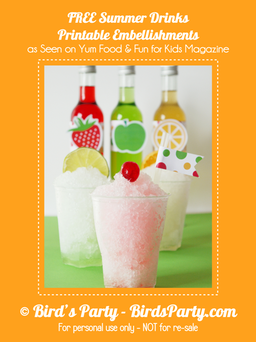Free Printable Slushy Station Labels - Party Ideas | Party Printables Blog