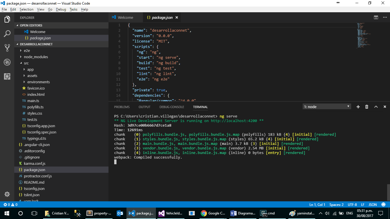 Crear proyecto Angular