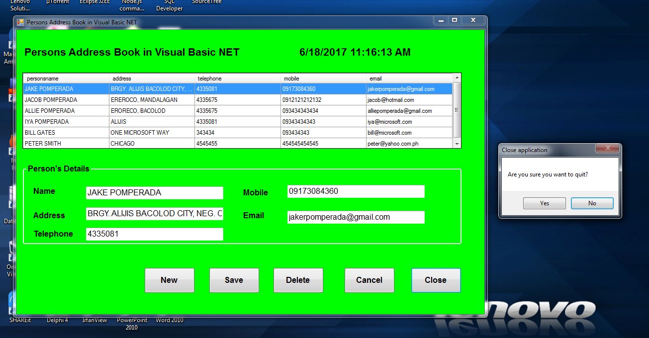 Free Programming Source Codes And Computer Programming Tutorials Address Book In Visual Basic