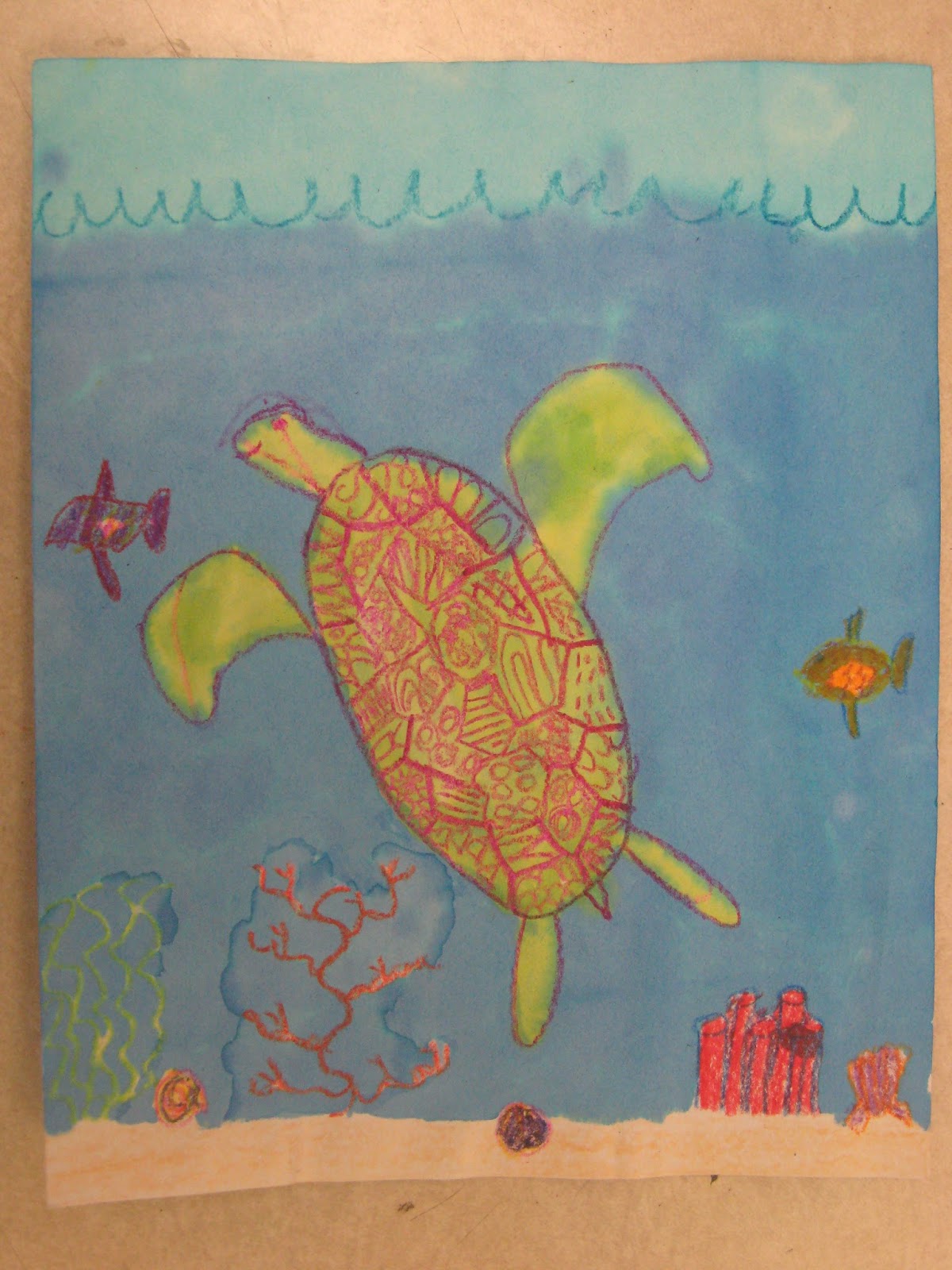 Miss Young's Art Room: 3rd Grade Patterned Sea Turtles