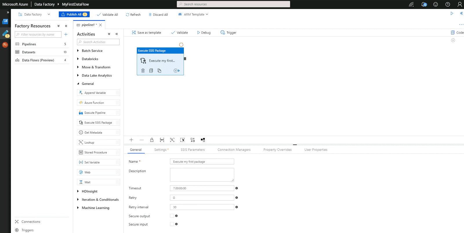 Microsoft Sql Server Integration Services Updated Adf Pipeline Activity For Ssis Packages