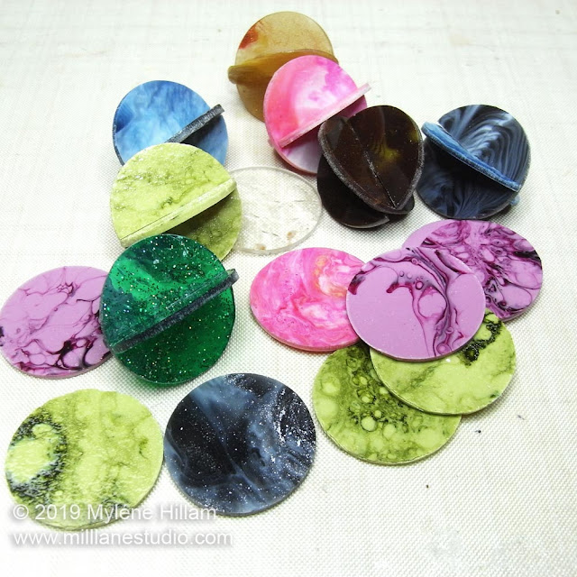 How to Turn Resin Art Overflow into Marbled Orb Earrings | Mill Lane Studio