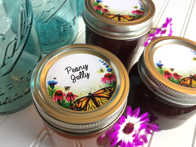 Colorful Adhesive Canning Jar Labels