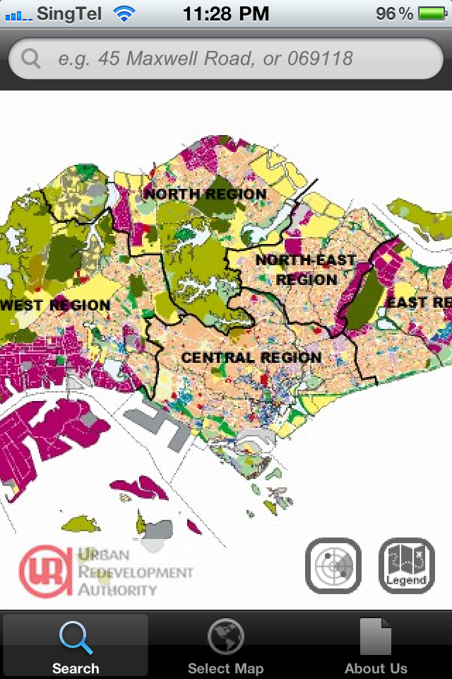 OneMap.sg: URA's MasterPlan08 iPhone App!