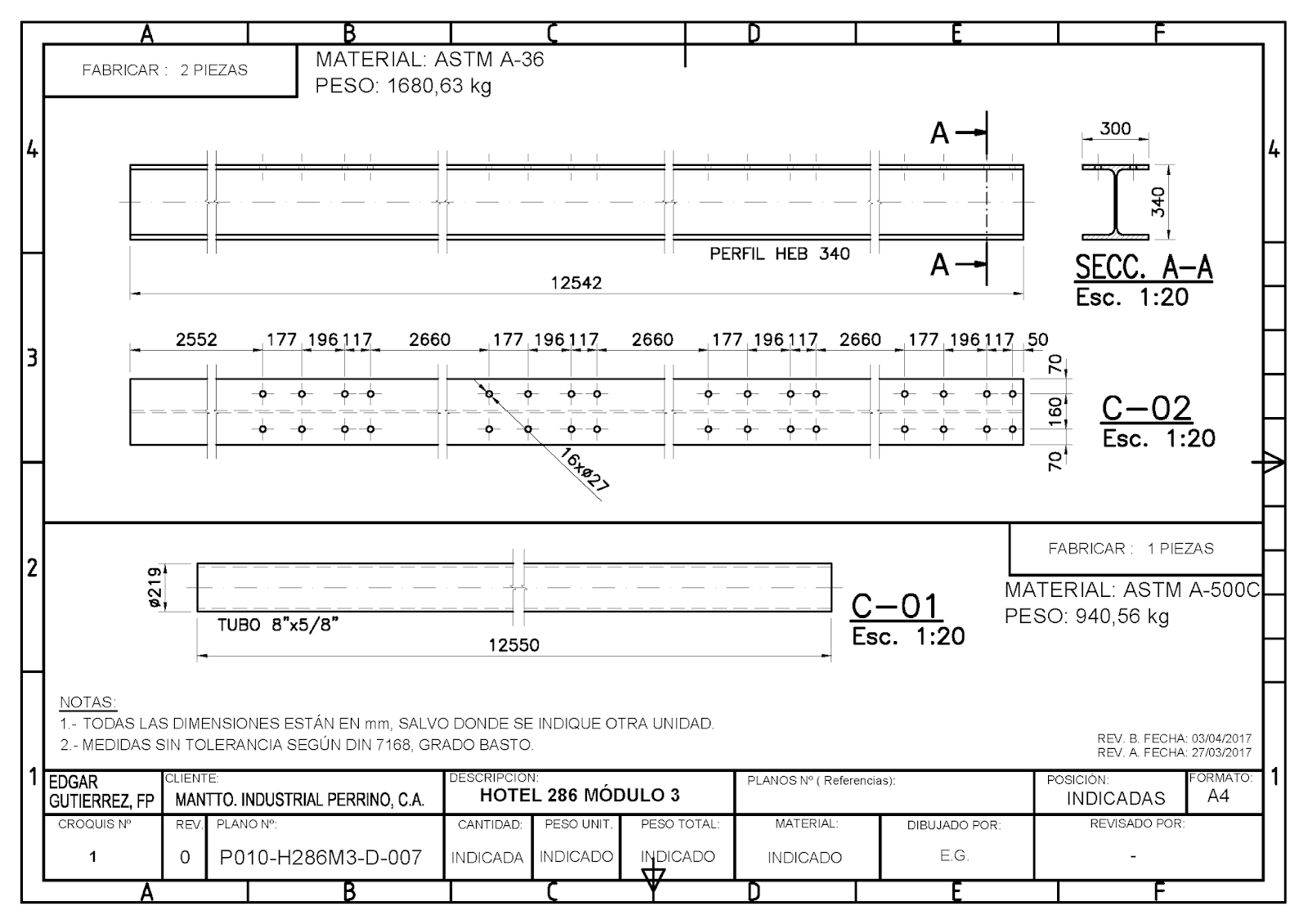 Edgar Gutiérrez: Proyectos: Elaboración de Planos de Fabricación y ...