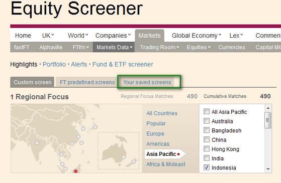 Membuat Stock Screener Dengan FT.com