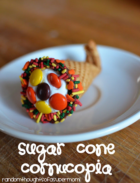 *Random Thoughts of a SUPERMOM!*: Sugar Cone Cornucopia