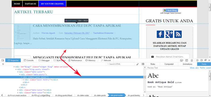 Cara Edit Template Blog Dengan Inspect Element Lengkap
