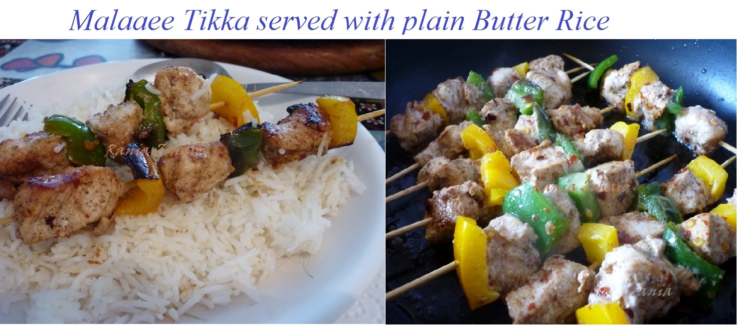 Rania @ Work with sugar'n spice: Malaaee Tikkay with Butter Rice ...