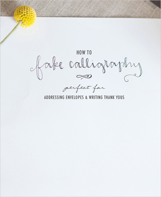 Joelle Charming: How to Fake Calligraphy