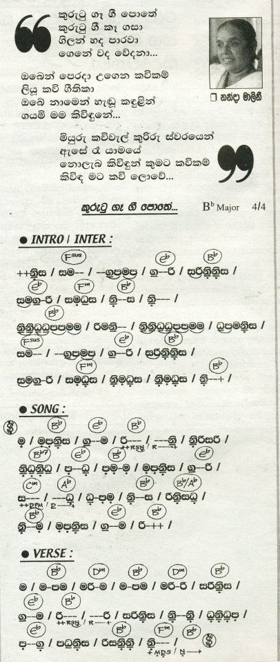 Wonderful Life...: Sinhala Songs Notations