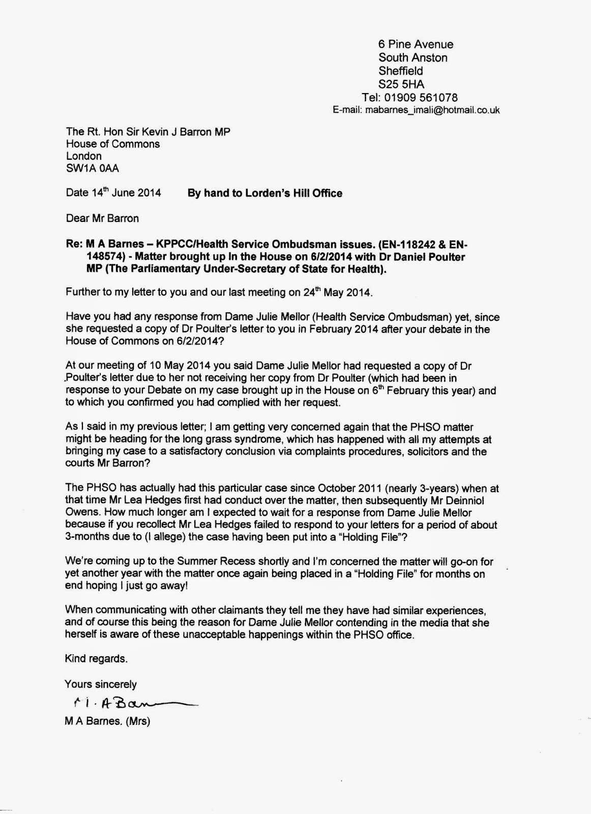 nhs complaints: June 2014