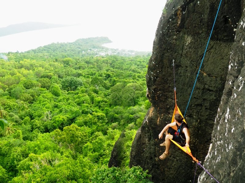 MAYOTTE ESCALADE: Le plus haut hamac... de Mayotte!
