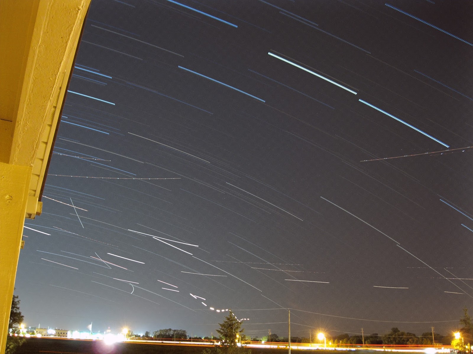 Various air traffic light trails [Stellar Neophyte Astronomy Blog]