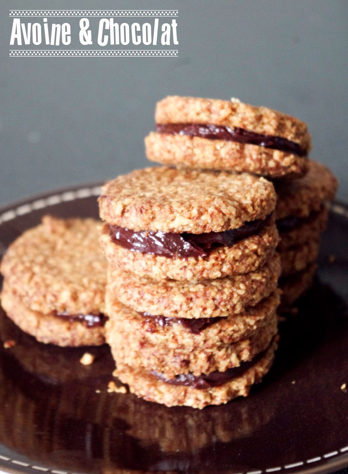 Rêve de gourmandises 2: Biscuits à l'avoine fourrés au chocolat (sans ...