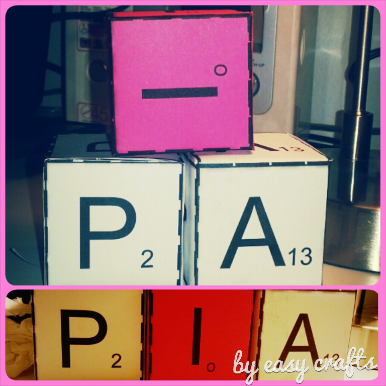 Easy crafts: Cubos con texto