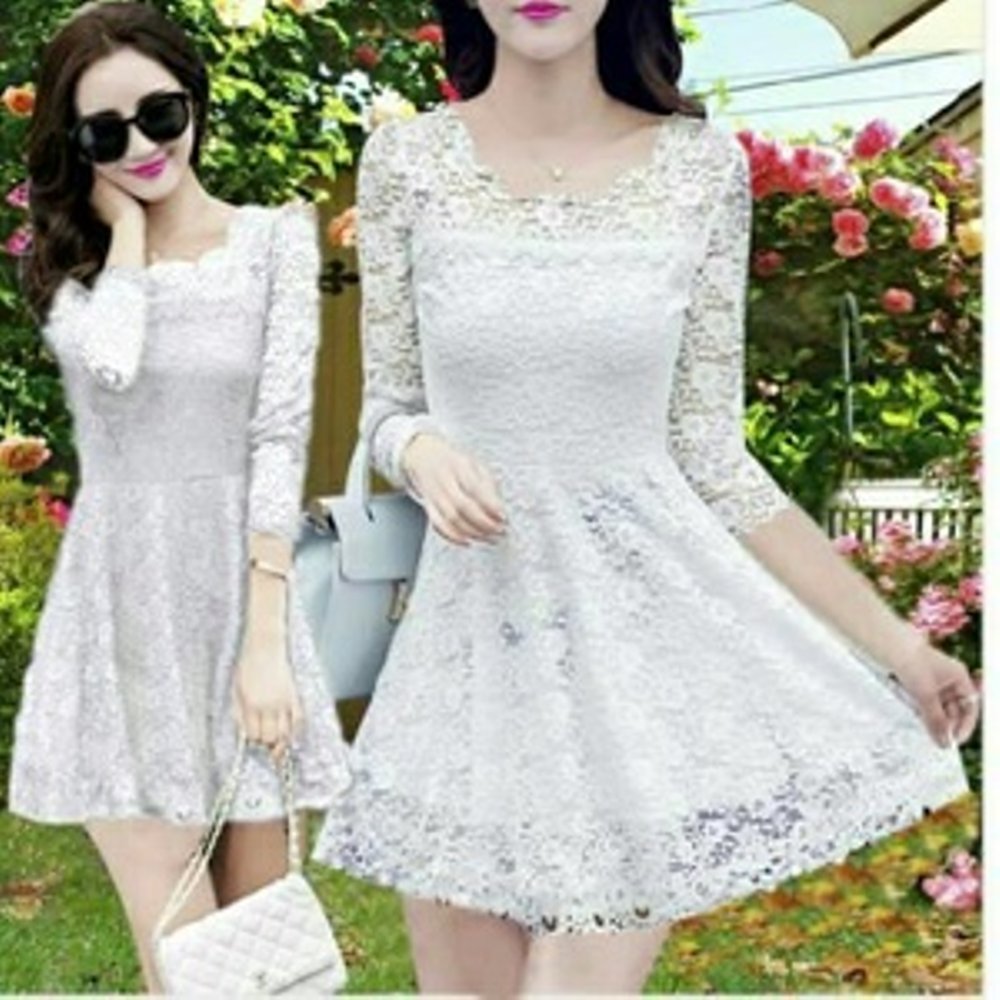 24 Model Baju Gaun Pesta Brokat Terusan Lengan Panjang Mewah dan Modern ...