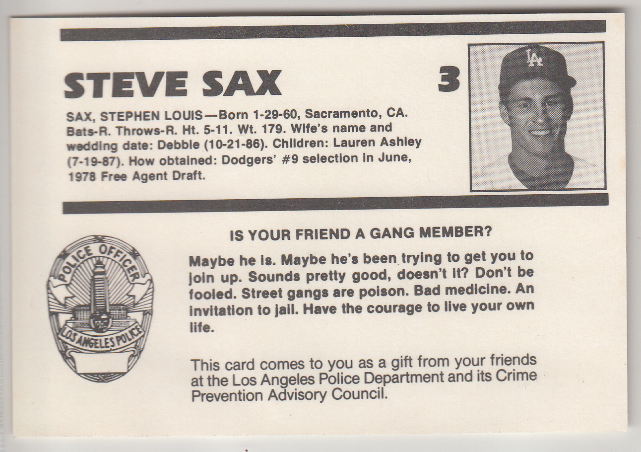 Dodgers Blue Heaven: Collection: 1988 Dodgers Police Set