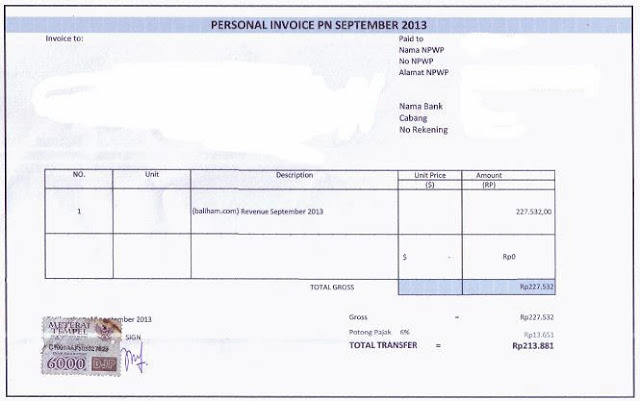 Contoh Surat Tagihan Invoice Yang Baik Dan Benar - Contoh Surat