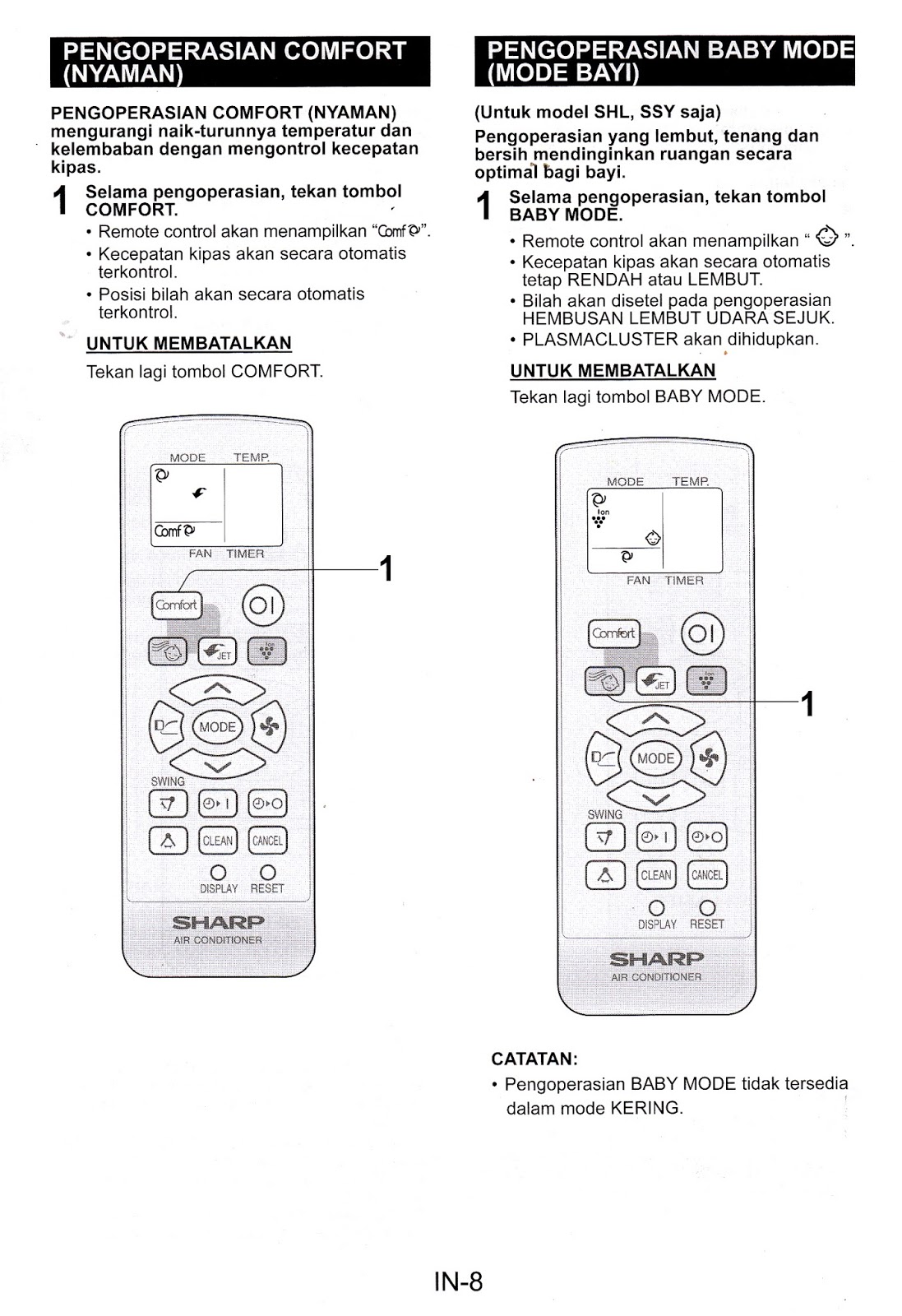 Manual Book : Petunjuk Penggunaan AC Sharp AH-A5SEY - Mambo Djumbo