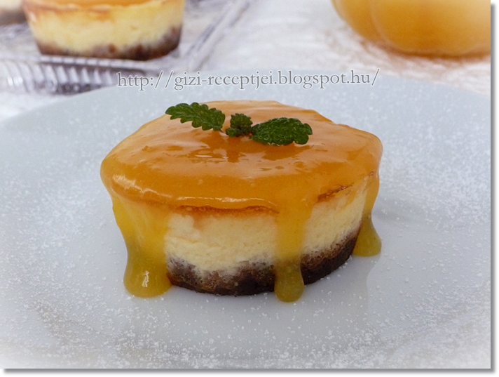 Gizi-receptjei: Mini sajttorta citromkrémmel.
