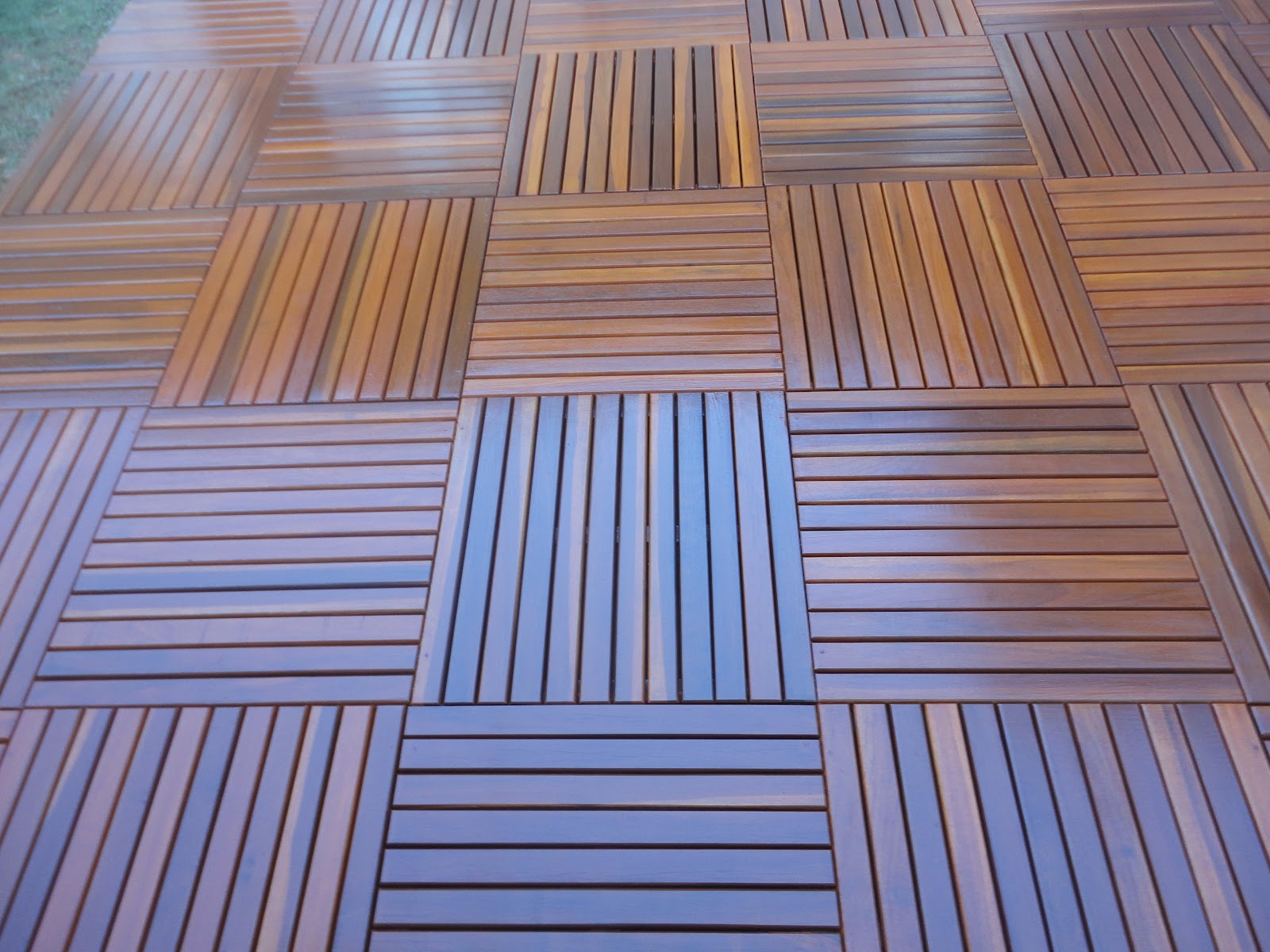 Decks de Madeira: Deck de chão (modelo em xadrez)