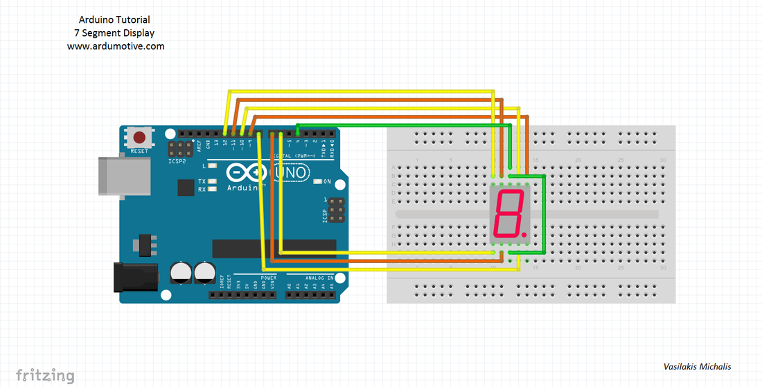 LAPORAN MEKA LEONARDO: Running LED and 7 Segment in ARDUINO