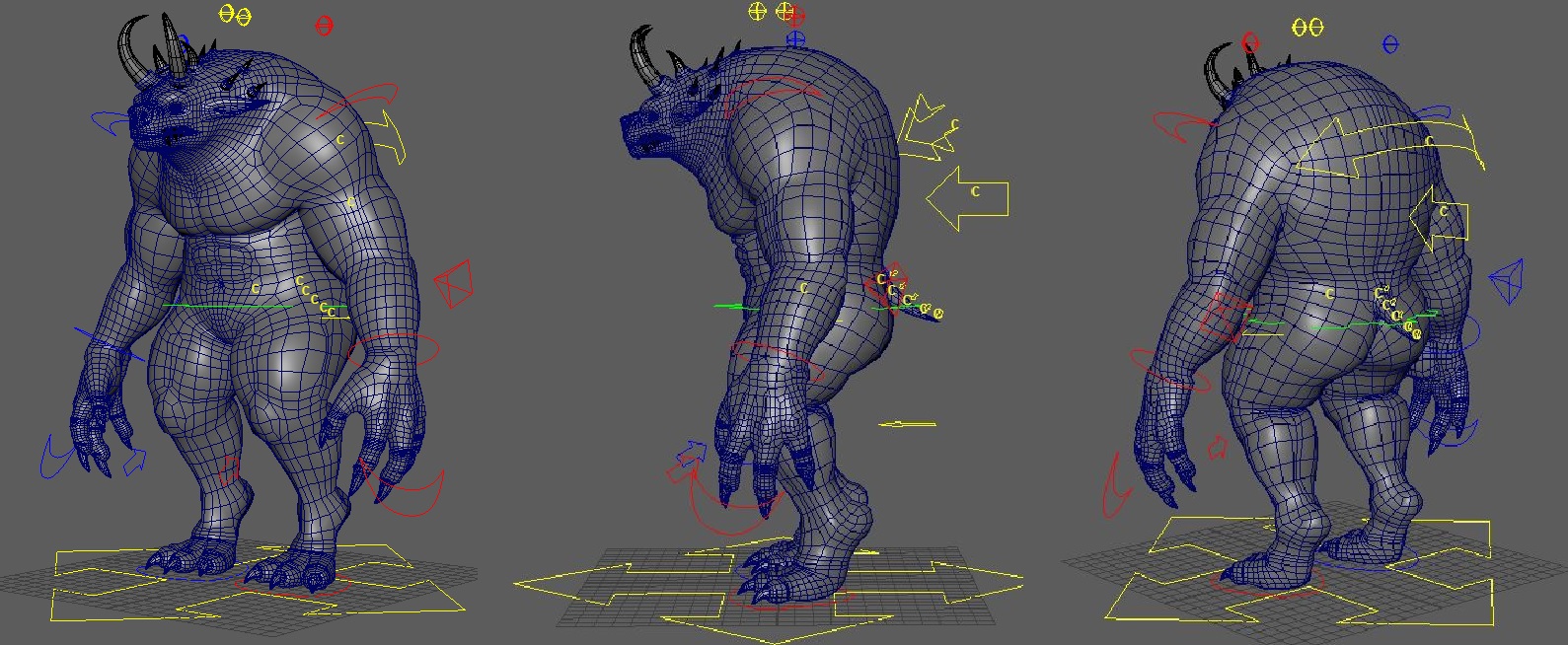 Heidi Grover: Major Project: The Beast Body Rig Completed