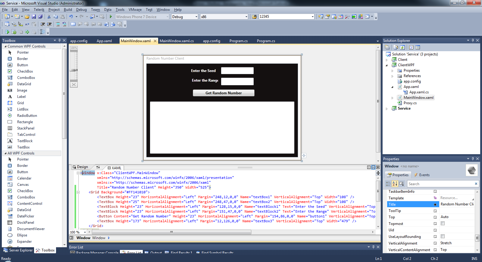 code bits: wpf client for wcf service code bits: wpf client for wcf service