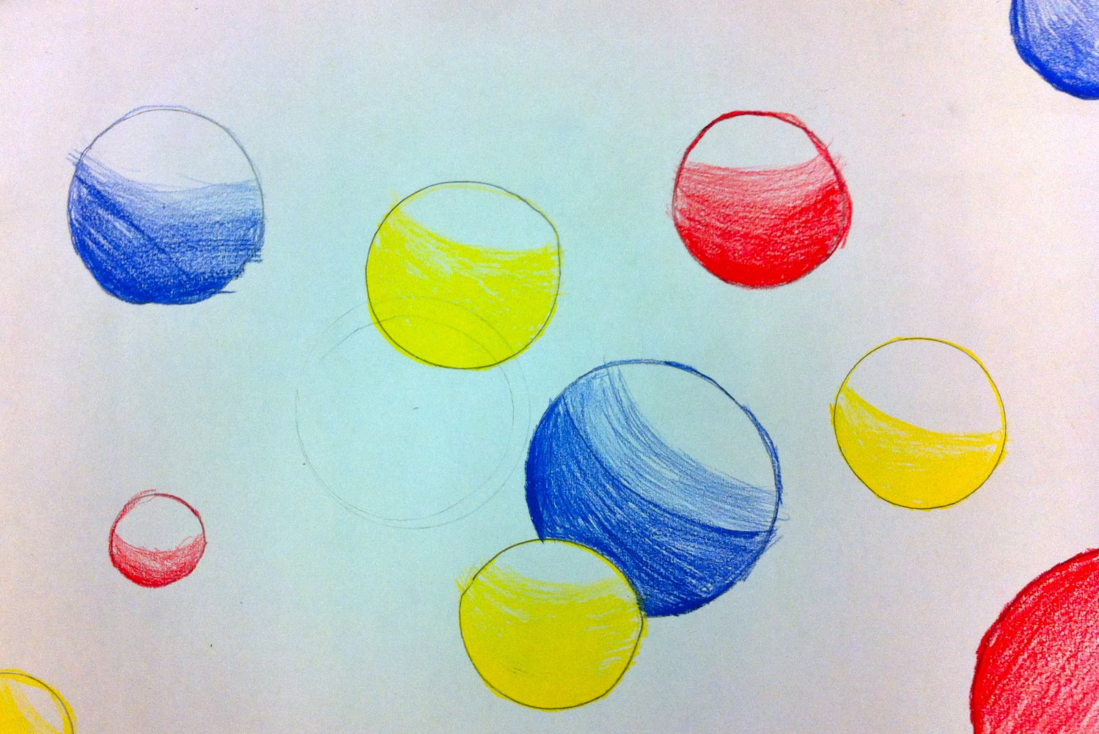 Expression of Imagination: Floating Spheres by 7th Grade