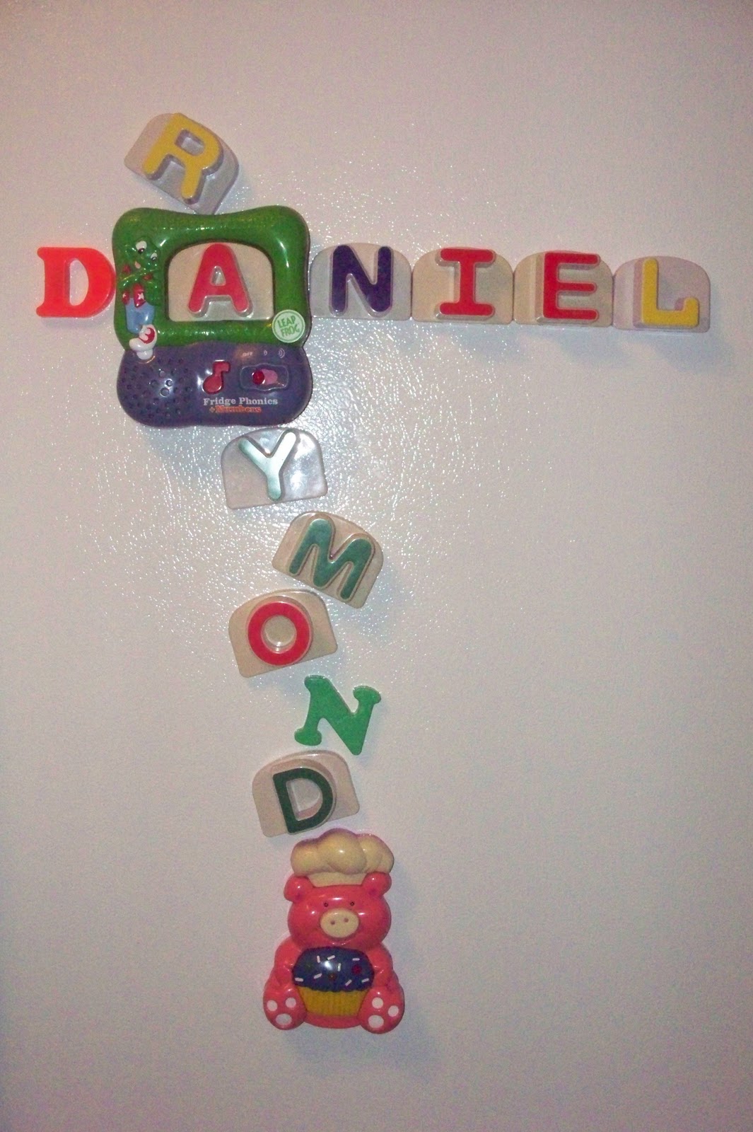 hangin' with xavier on the fridge