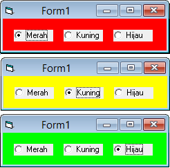 VB6: Option Button Control