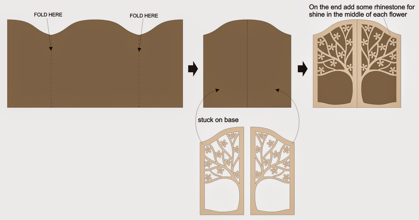 DIGITAL ART by Daniela Angelova: 5x5 spring tree gate fold card TUTORIAL