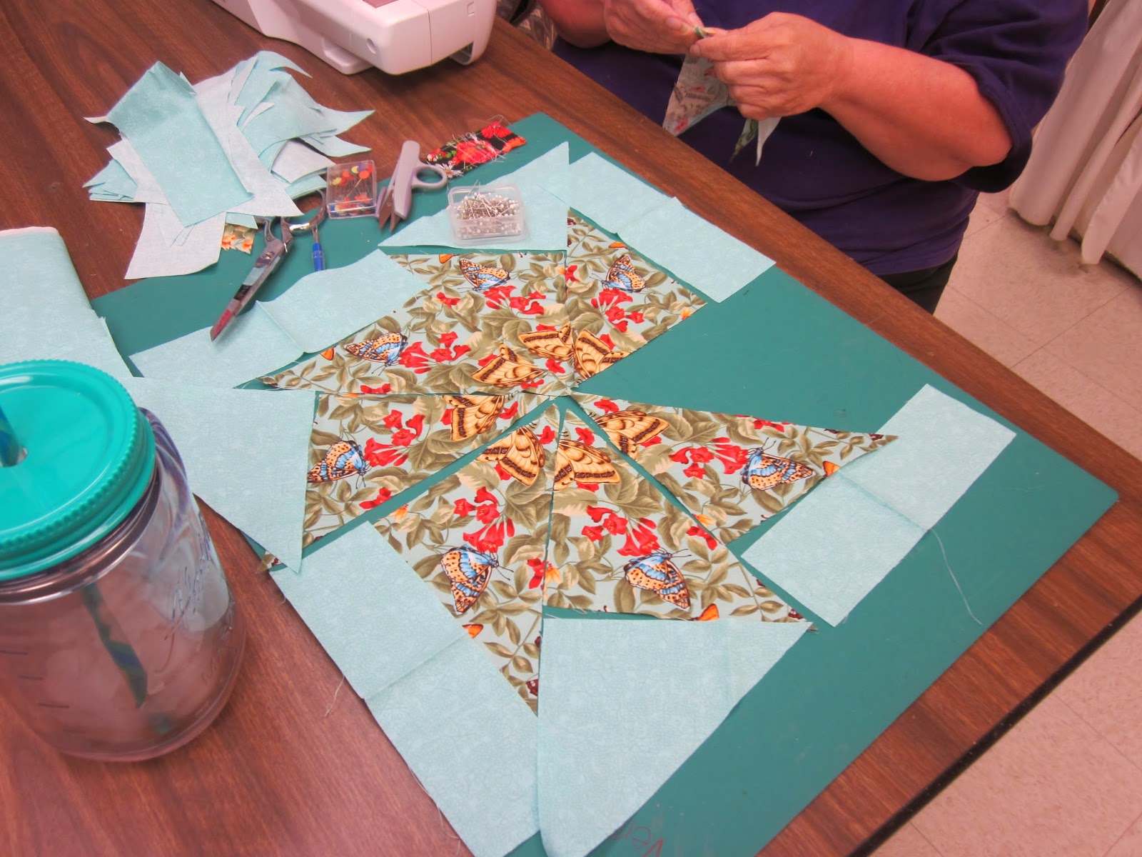 Jean's Quilting Page: Kaleidoscope Fun, Stack n Whack style!