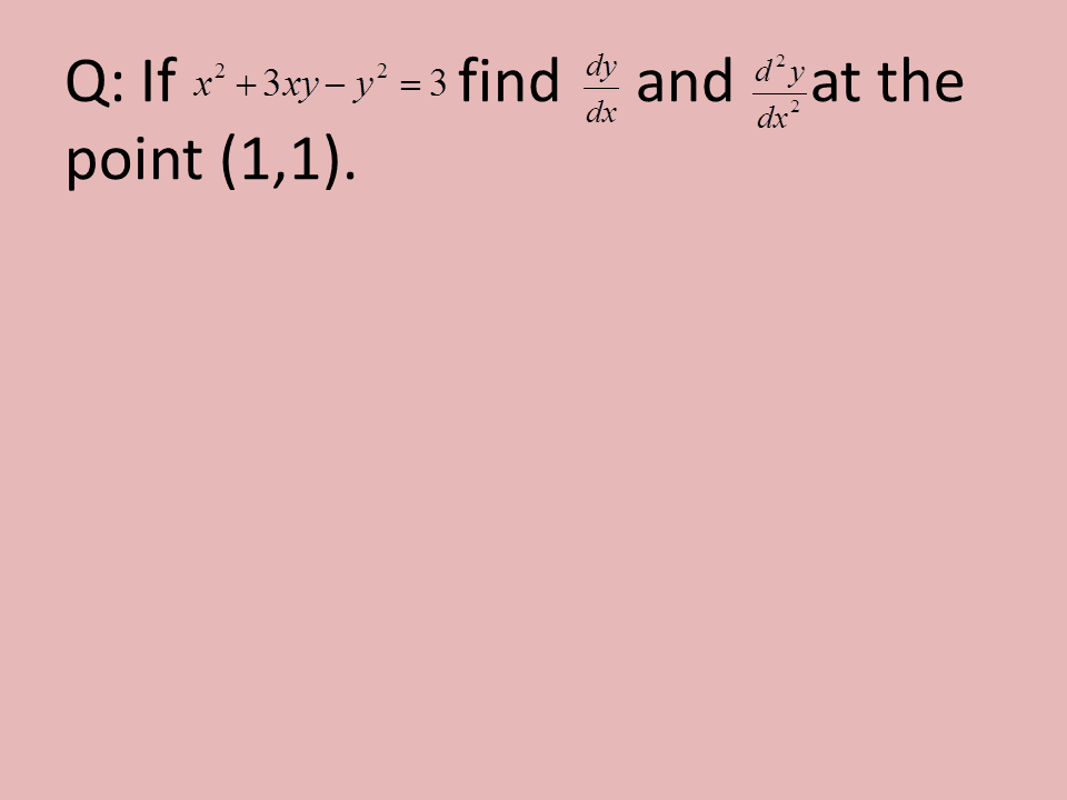 Math12: Further Differentiation