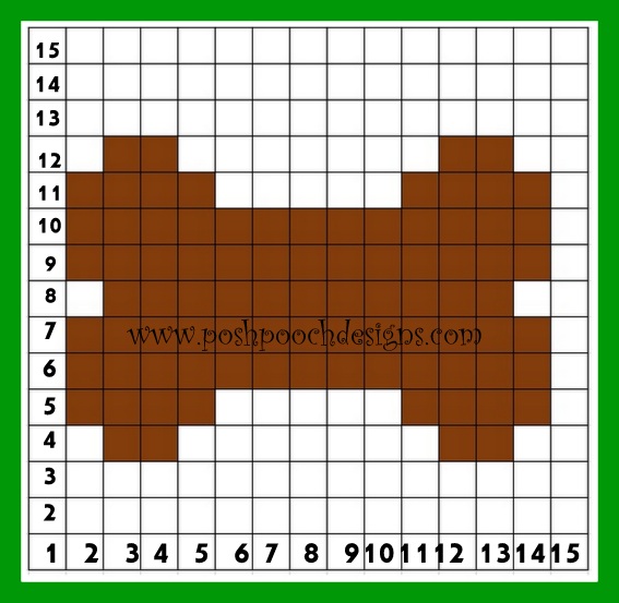 Posh Pooch Designs : Dog Bone Graph Coaster Free Crochet Pattern | Posh ...
