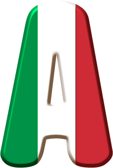 Alfabeto con la Bandera de Italia. - Oh my Alfabetos!