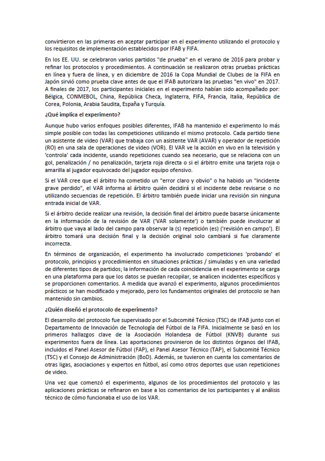 Informe estadístico sobre el VAR debatido en la Reunión Anual IFAB ...