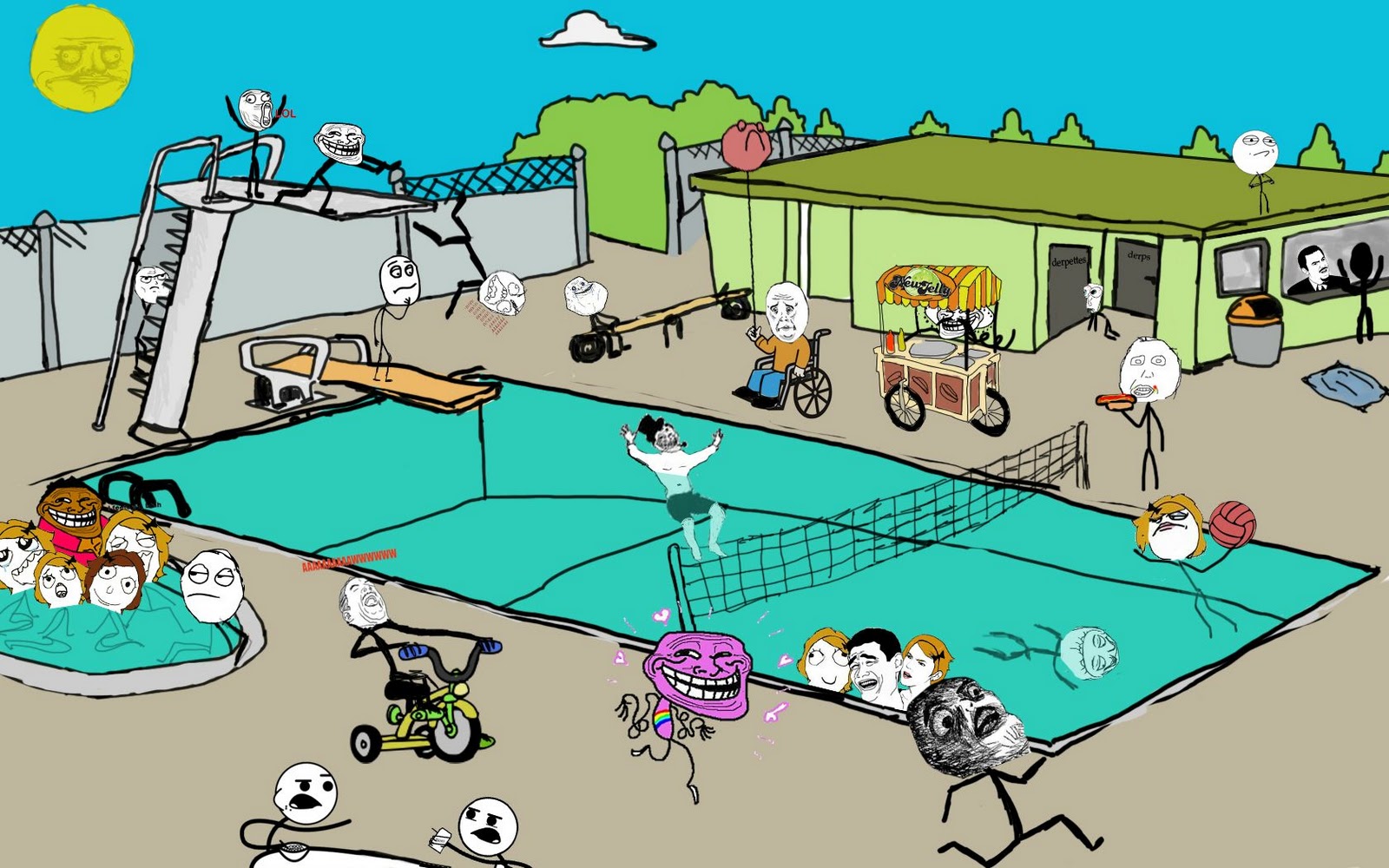 Sem Idéias Mesmo: Memes Na Piscina