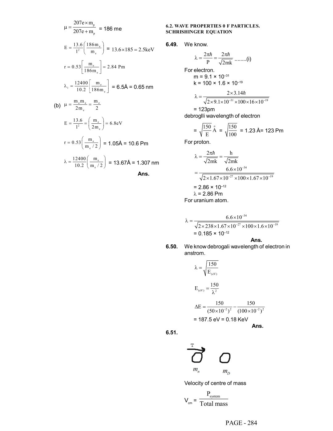 SOLUTIONS TO I E IRODOV BY RKH: 6.48, 6.49, 6.50, 6.51