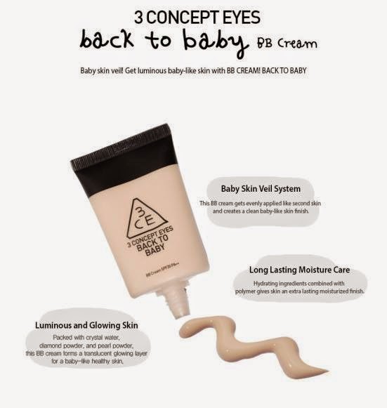 Sweet Peach: [REVIEW] 3CE - Back To Baby BB Cream SPF35 PA++