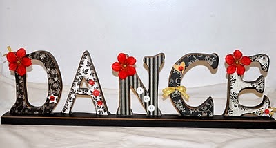 Mama's Crafts: Altered Wood Dance Letters....