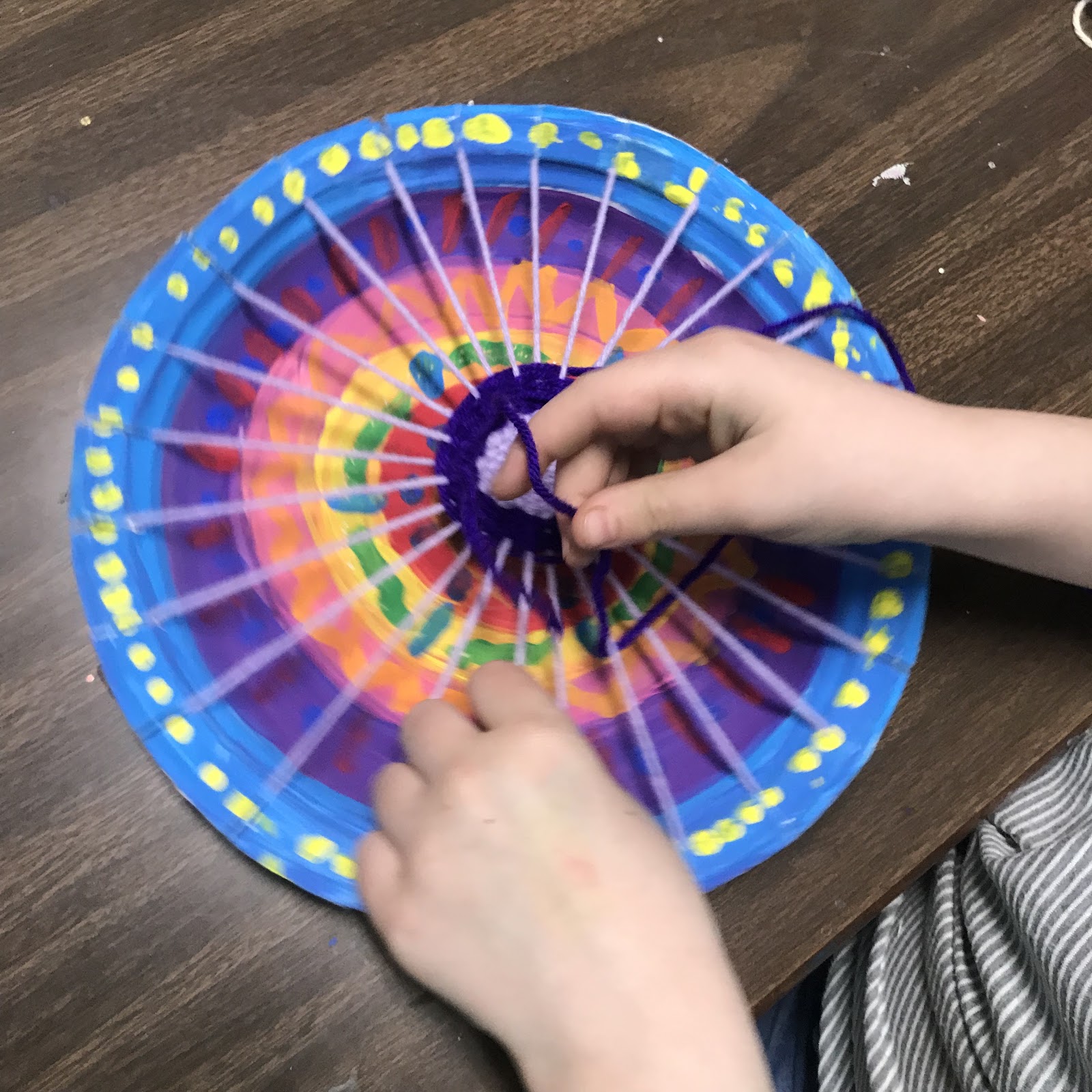 Elements of the Art Room: 3rd Grade Paper Plate Circle Weaving