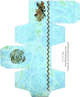 Sweetly Scrapped: Free Printable Favor Box, 2" x 2", Vintage Look