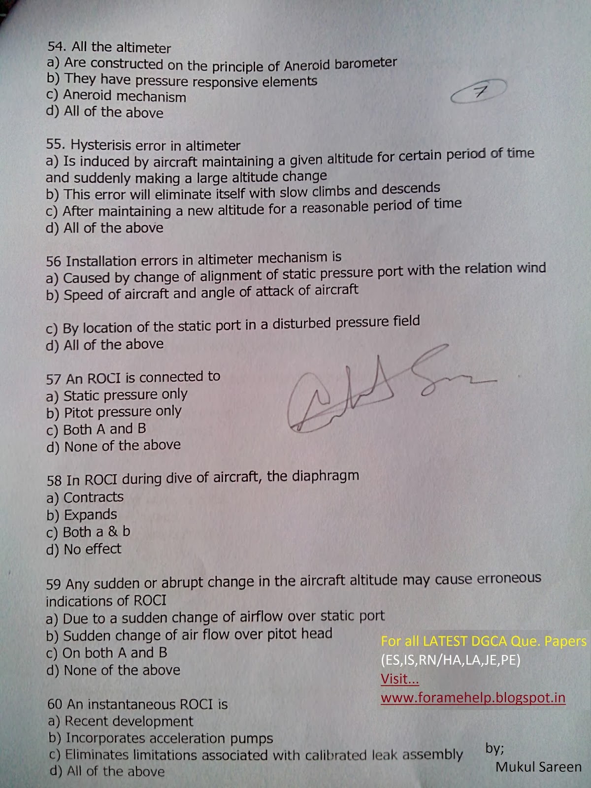 All About Aviation.: DGCA PAPER-2, June 2013 Question Paper.