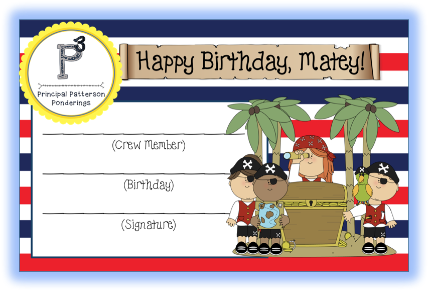 Principal Patterson Ponderings: Pirate Fun!