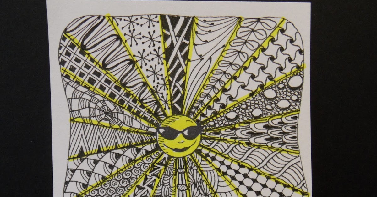 Trish's Artistic Adventures: Zentangle Inspired Art - Sun