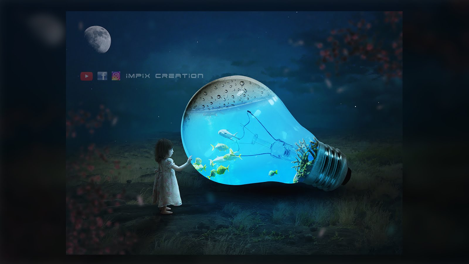 Aquarium In Bulb Manipulation - Photoshop Manipulation Tutorial